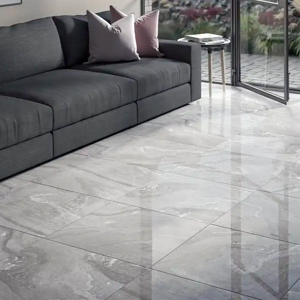 Light Grey Living Room Tile Floor Grey Porcelain Tile – MILE®stone