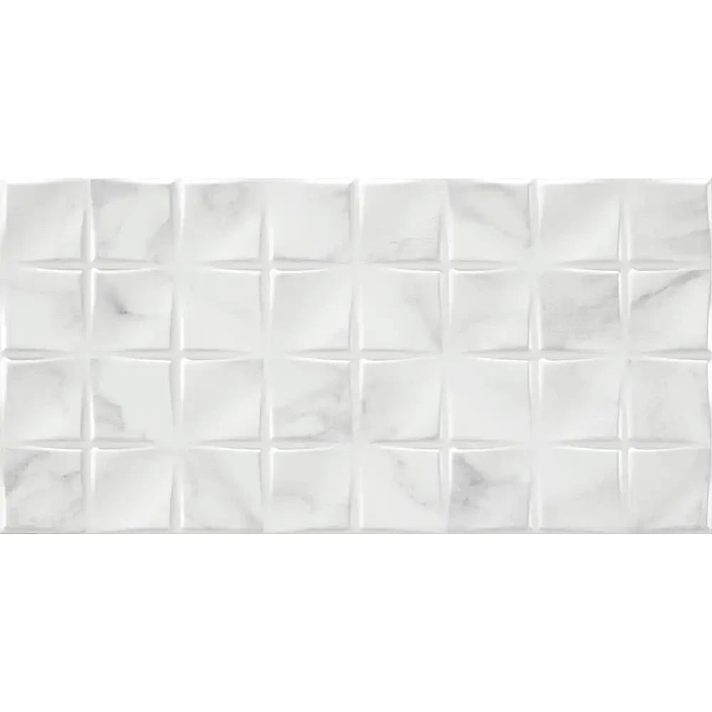 Purity White Decor 25cm x 50cm Ceramic Matt Wall Tile – Crocatile