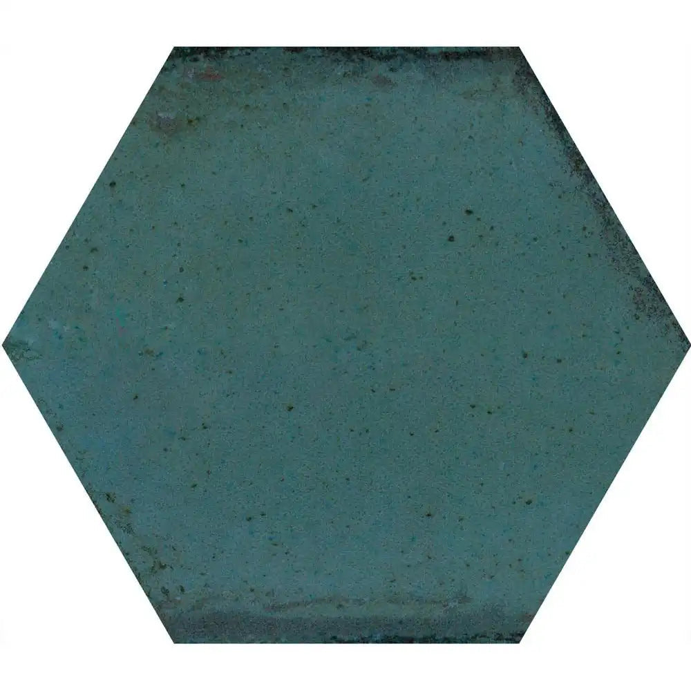 Vintage Blue Hex 17.3cm x 15cm Gloss Wall Tile – Crocatile