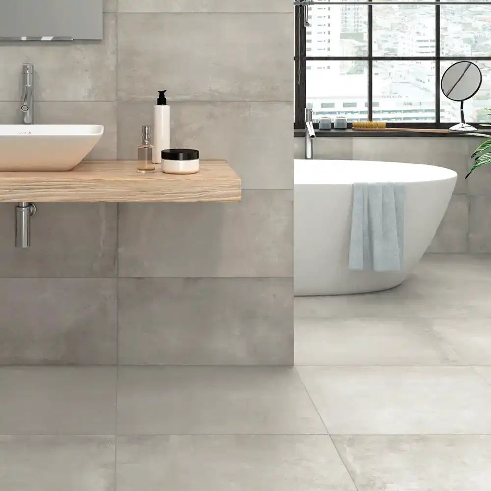 Boulevard Light 60cm x 60cm Natural Matt Wall & Floor Tile – Crocatile